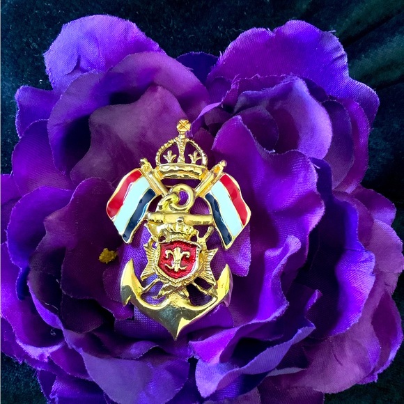 Premier Designs | Jewelry | Premier Designs Nautical Crown Flag Brooch ...
